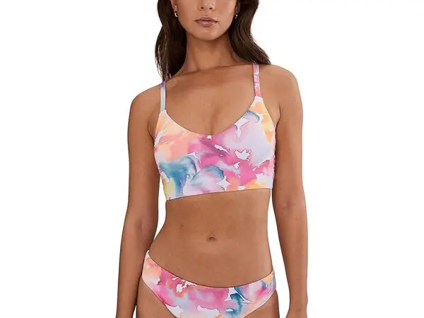 Nike Aquarelle V-neck Midkini - Pink