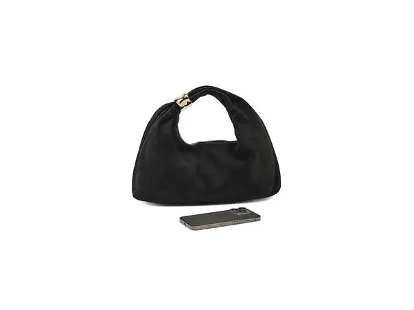 Madewell Suede Hand Held Ring Pouch Shoulder Handbag - Black