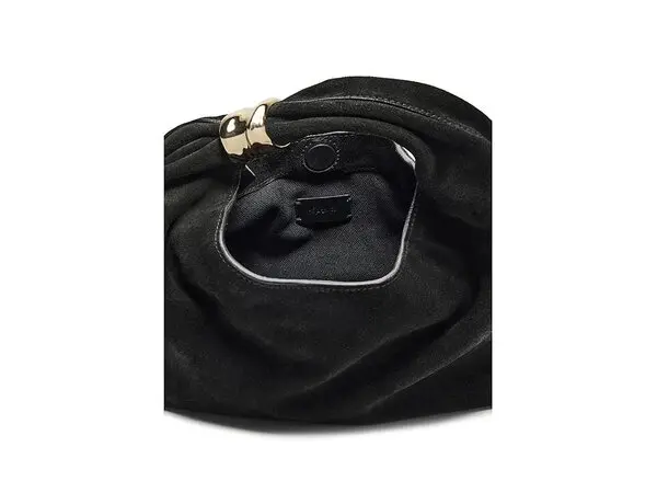 Madewell Suede Hand Held Ring Pouch Shoulder Handbag - Black