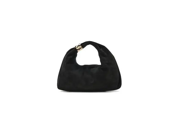 Madewell Suede Hand Held Ring Pouch Shoulder Handbag - True Black