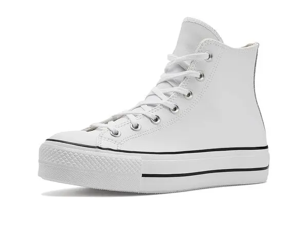 CONVERSE Chuck Taylor All Star High Top Platform Leather Lace-up Sneakers - Gray