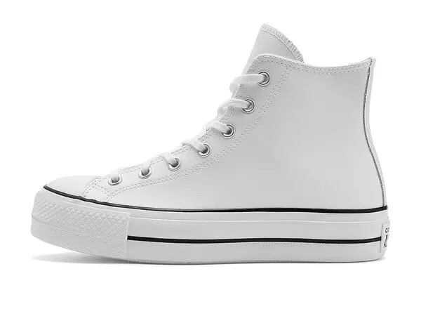 CONVERSE Chuck Taylor All Star High Top Platform Leather Lace-up Sneakers - Gray