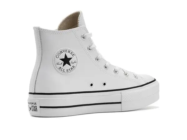 CONVERSE Chuck Taylor All Star High Top Platform Leather Lace-up Sneakers - Gray