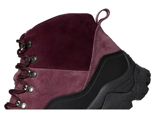 Hunter Jasper Suede Lace-up Boots - Red