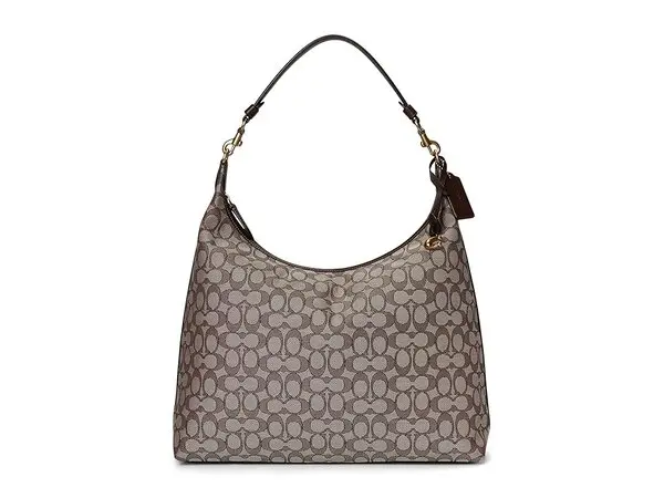 COACH Signature Jacquard Shoulder Bag - Brown