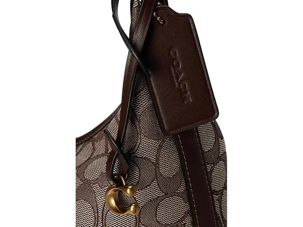 COACH Signature Jacquard Shoulder Bag - Brown