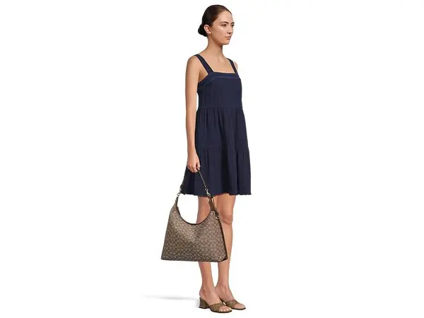 COACH Signature Jacquard Shoulder Bag - Brown