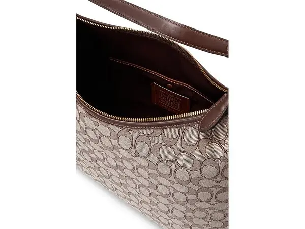 COACH Signature Jacquard Shoulder Bag - Brown