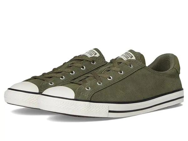 CONVERSE Chuck Taylor All Star Dainty Suede Low Top Sneakers - Olive