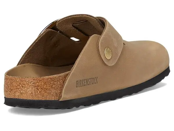 BIRKENSTOCK Boston Big Buckle Oiled Leather Clogs - Brown