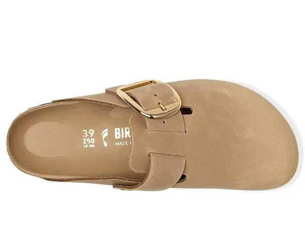BIRKENSTOCK Boston Big Buckle Oiled Leather Clogs - Brown