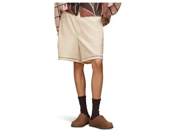 UGG Jaxtyn Tailored Textured Knit Shorts - Cream
