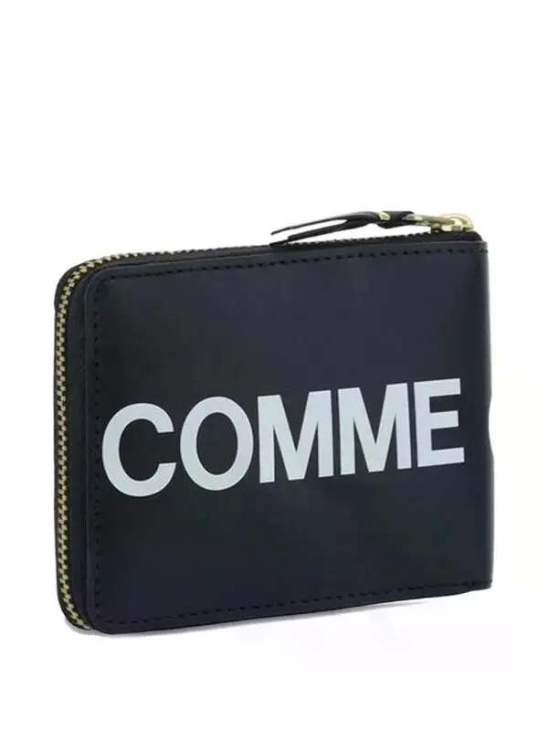 Comme Des Garçons Logo-print Zip-around Wallet - Black