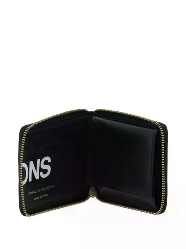 Comme Des Garçons Logo-print Zip-around Wallet - Black