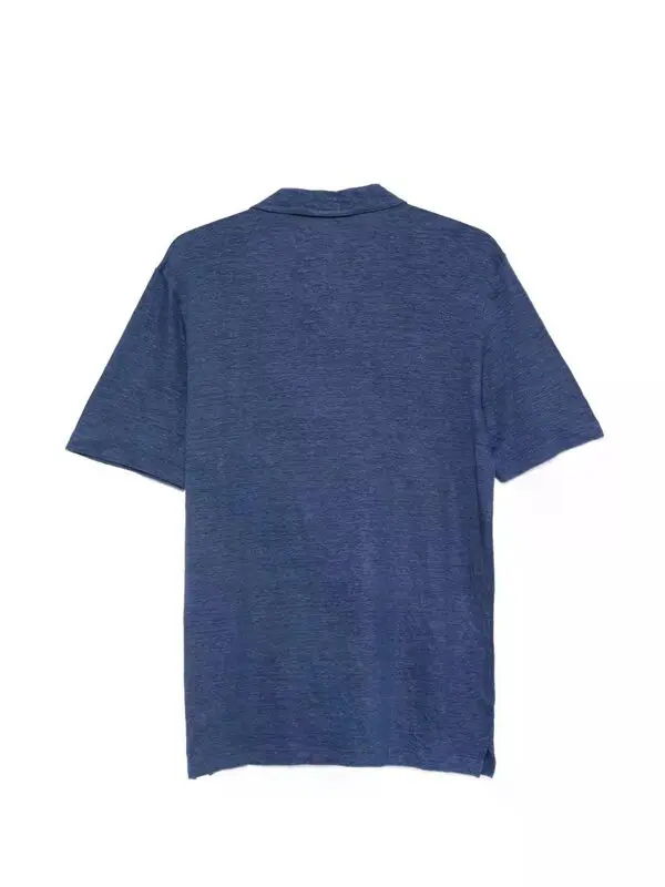BARBA NAPOLI Short-sleeved Polo-collar T-shirt - Blue