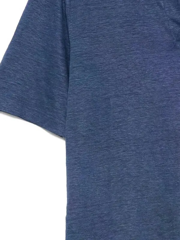 BARBA NAPOLI Short-sleeved Polo-collar T-shirt - Blue