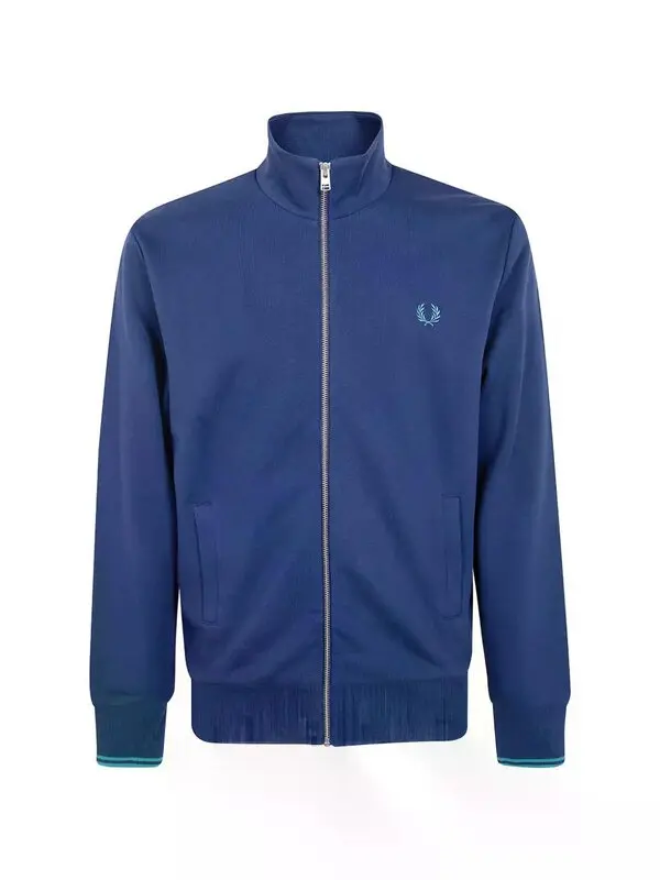 Fred Perry Logo Embroidered Zip-up Sweatshirt
