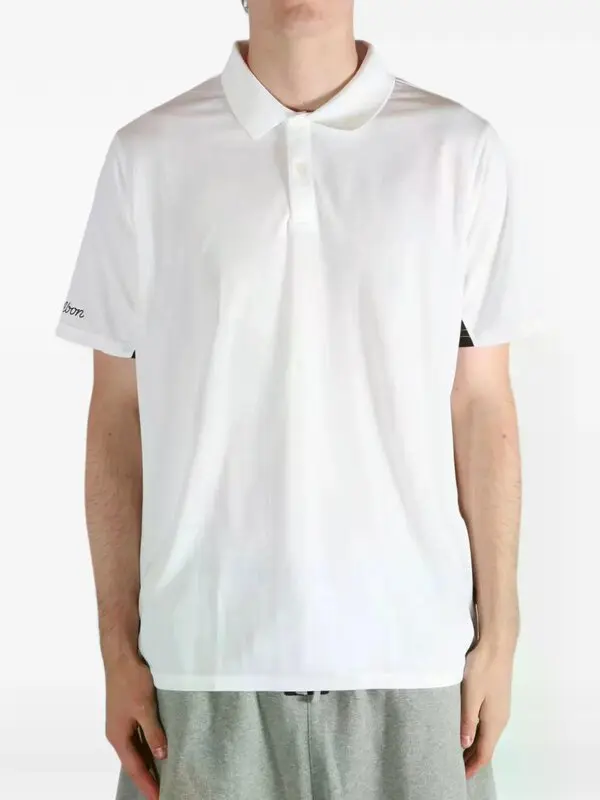 MALBON Evergreen Paneled Performance Pique Polo Shirt