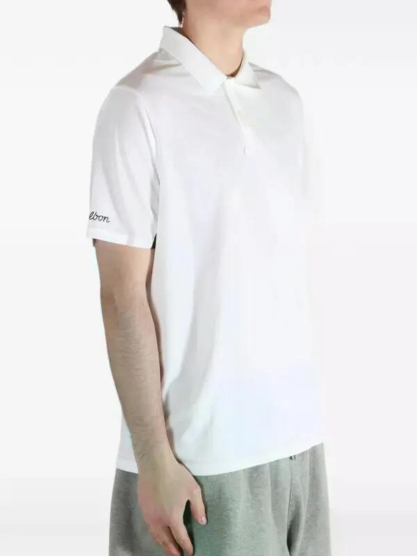 MALBON Evergreen Paneled Performance Pique Polo Shirt