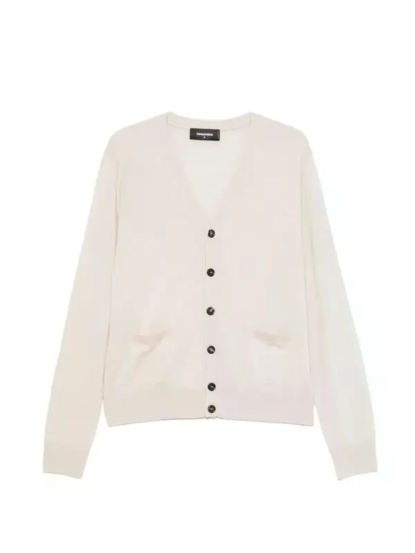 Dsquared2 Buttoned V-neck Cardigan - Neutrals