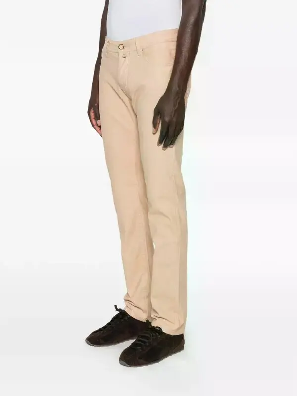 Jacob Cohen Bard Logo Patch Trousers - Neutrals