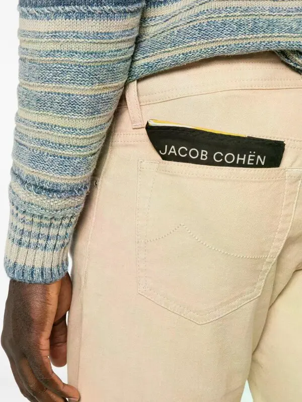Jacob Cohen Bard Logo Patch Trousers - Neutrals