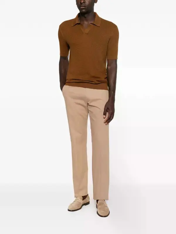 Zegna Waffle-knit T-shirt - Brown