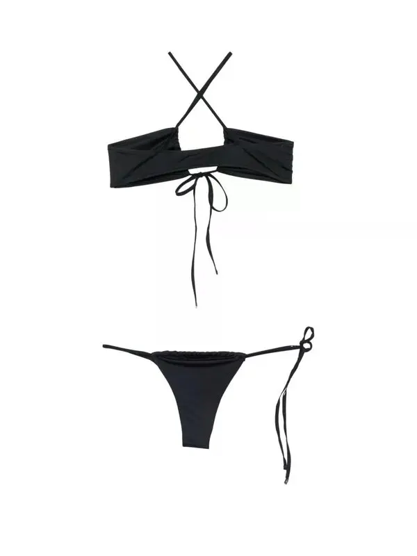 Attico Halterneck Side-tie Bikini
