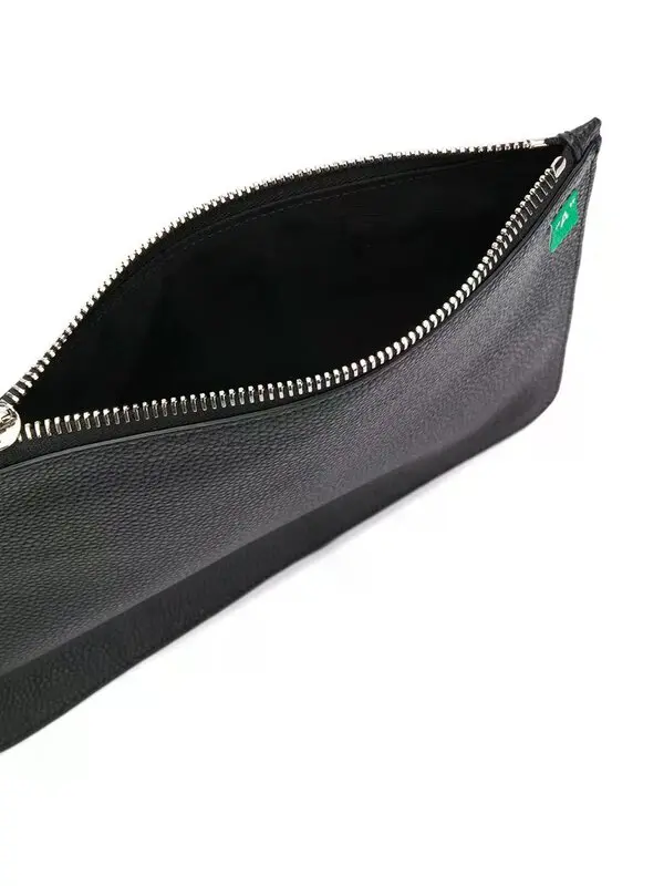 Off-White Diagonal Stripe Leather Pouch