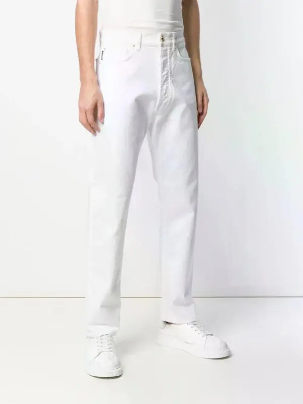 Versace Stretch Cotton Straight Leg Jeans