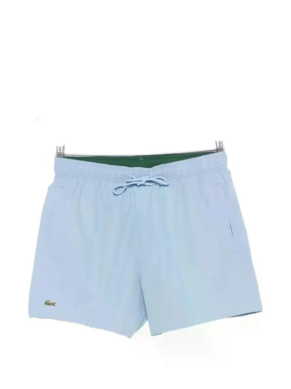 Lacoste Logo Patch Swim Shorts - Blue