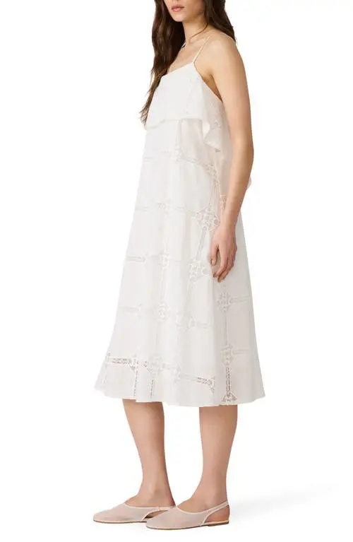 Steve Madden Flavia Lace Trim Midi Dress