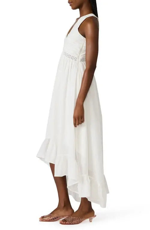 Steve Madden Miah Lace Trim High-low Maxi Dress - Antique