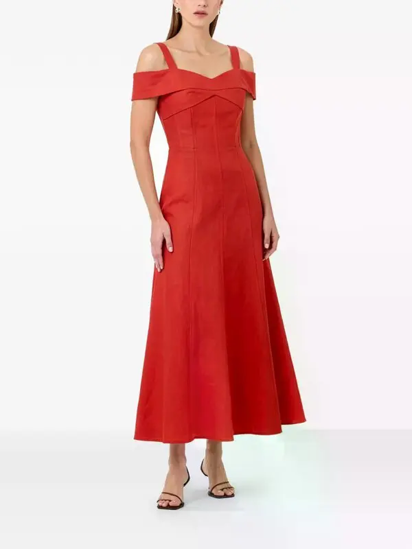 NICHOLAS Ivana Off-shoulder Midi Dress