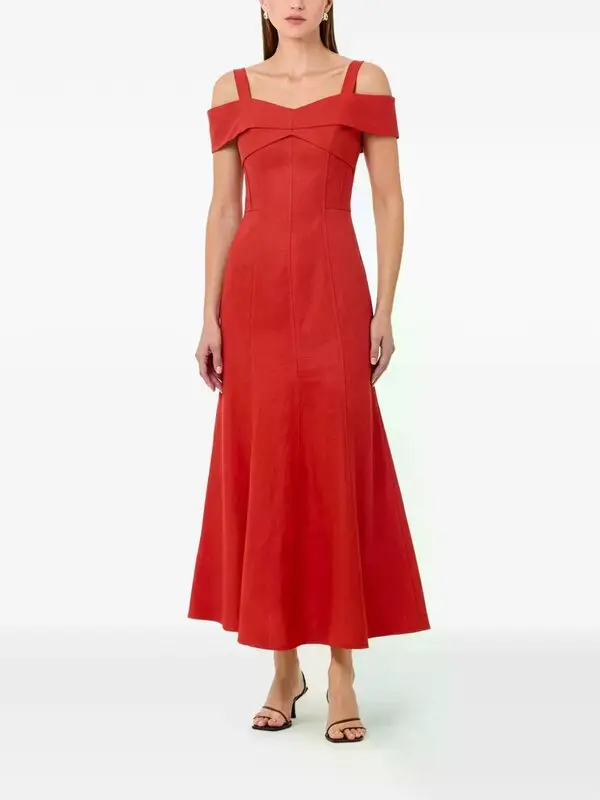 NICHOLAS Ivana Off-shoulder Midi Dress