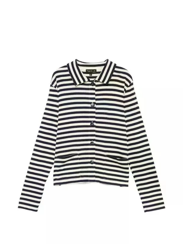 AGNES B. Striped Cardigan