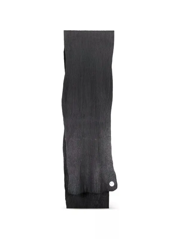 NORTH SAILS Ribbed-knit Logo-patch Scarf - Black