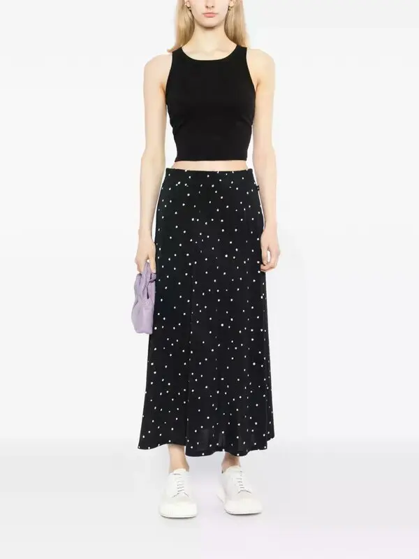 AGNES B. Midi Skirt With Polka Dot Print