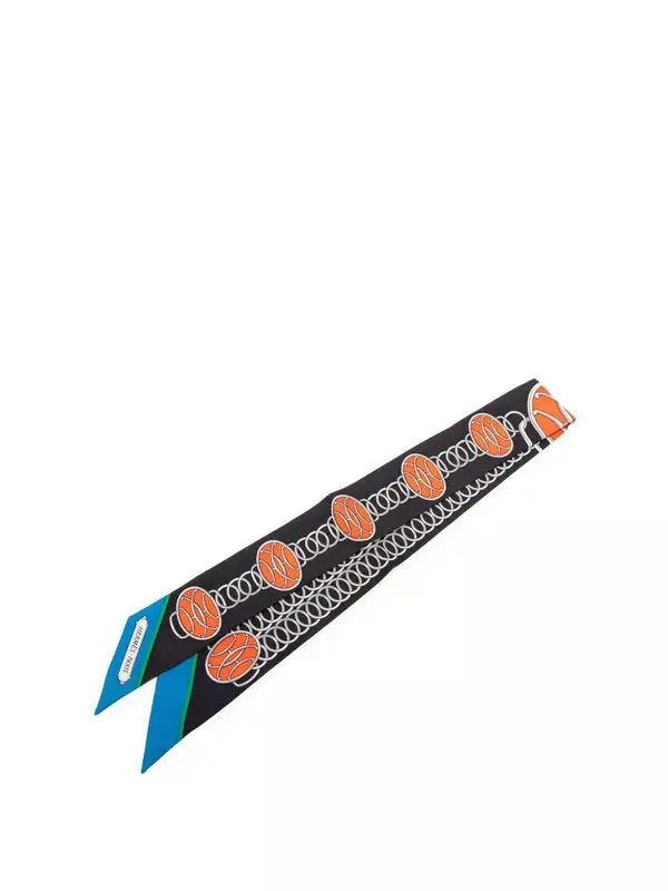 Hermès 2010-2025 Lift Profile Silk Twilly Scarf Scarves - Black