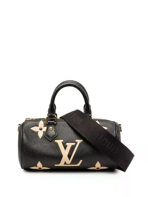 LOUIS VUITTON Monogram Empreinte Giant Papillon Bb Satchel - Black
