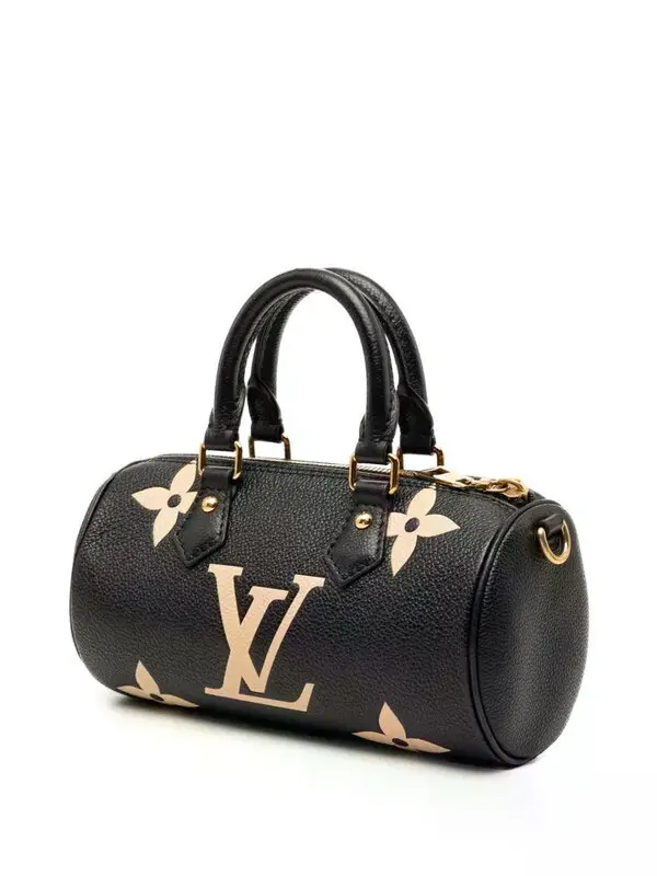 LOUIS VUITTON Monogram Empreinte Giant Papillon Bb Satchel - Black