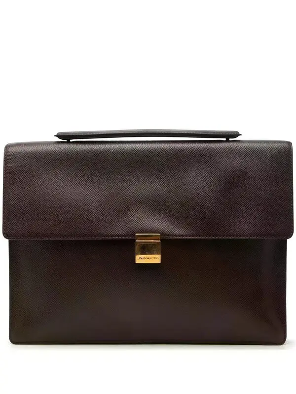 LOUIS VUITTON Taiga Leather Business Bag - Brown