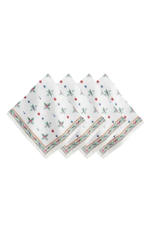 JULISKA Heidi Set Of 4 Linen Napkins - Multi
