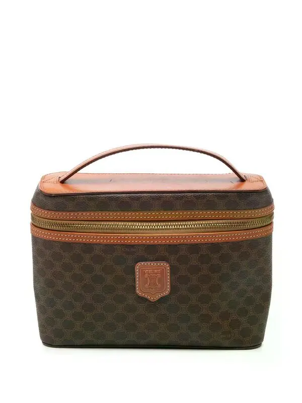 Celine 20th Century Macadam Coated Canvas Vanity Bag
