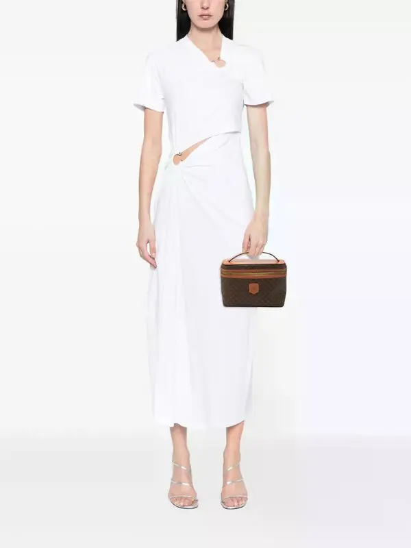 Celine 20th Century Macadam Coated Canvas Vanity Bag
