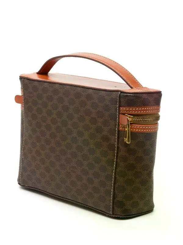 Celine 20th Century Macadam Coated Canvas Vanity Bag