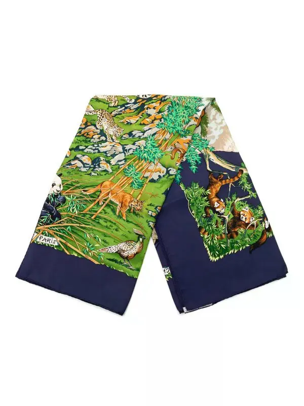 Hermès 2000-2025 Sichuan Silk Scarf 90 Scarves - Green