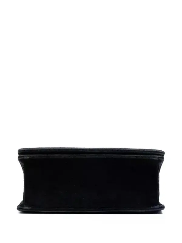 Dior 2019 Small Velvet Diorama Flap Crossbody Bag - Black