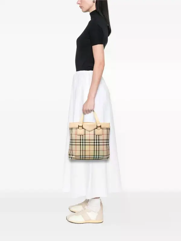 Burberry House Check Canvas Handbag