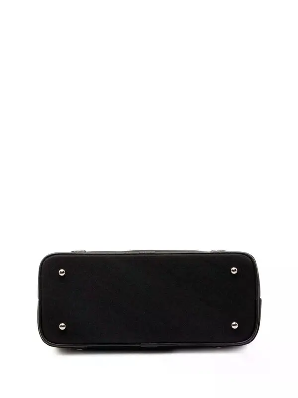 Burberry Nova Check Trimmed Canvas Shoulder Bag - Black